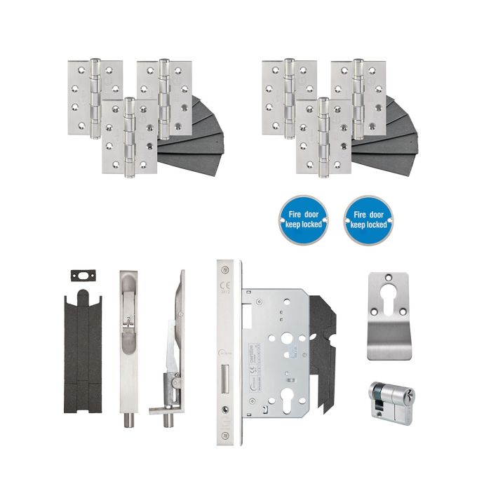 Eclipse Architectural Double Riser DIN Pack - Satin Stainless Steel