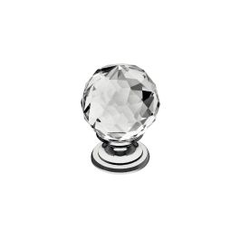 Hafele Harley Glass With Brass Base Knob | More Handles